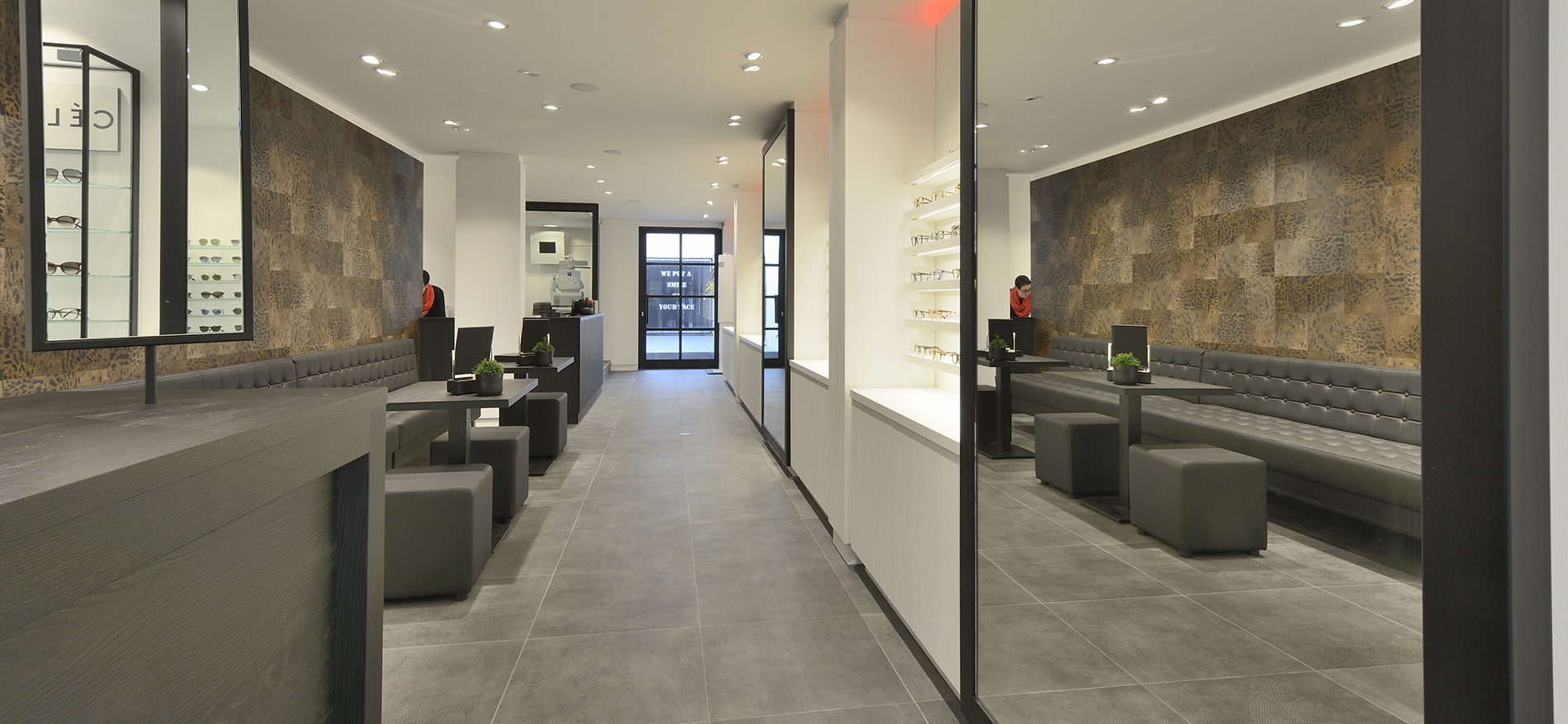 Winkelinrichting Opticien: shopping is fun, less is more